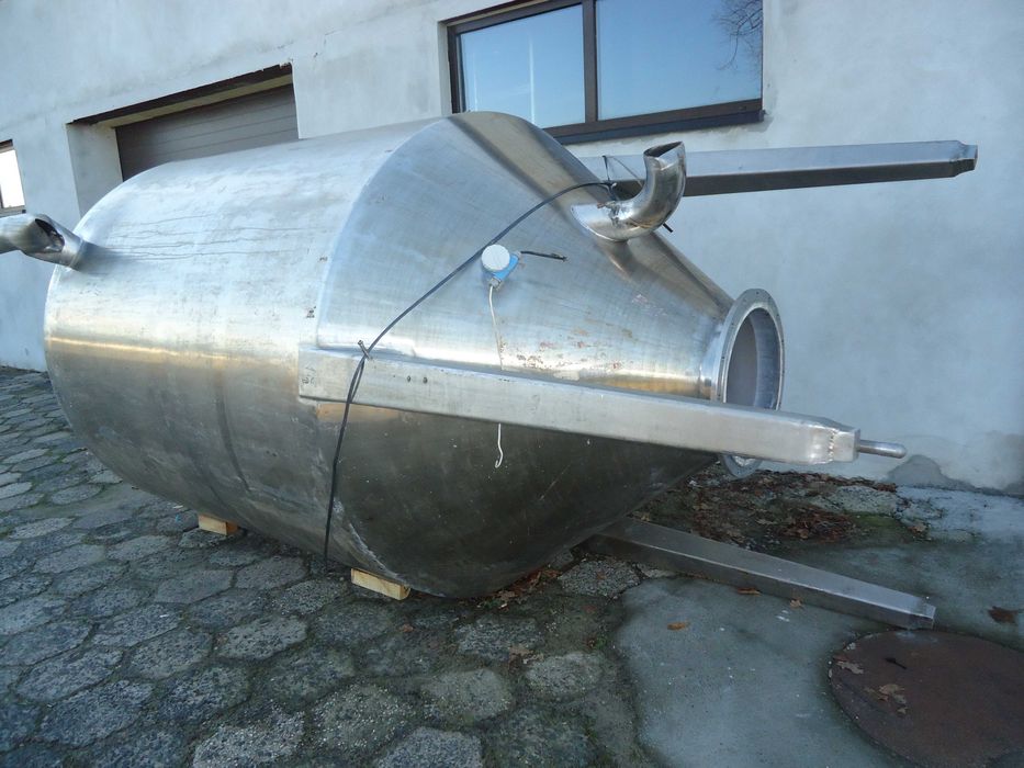 Zbiornik nierdzewny ko 8000L stojący dno stożek silos Pludry • OLX.pl