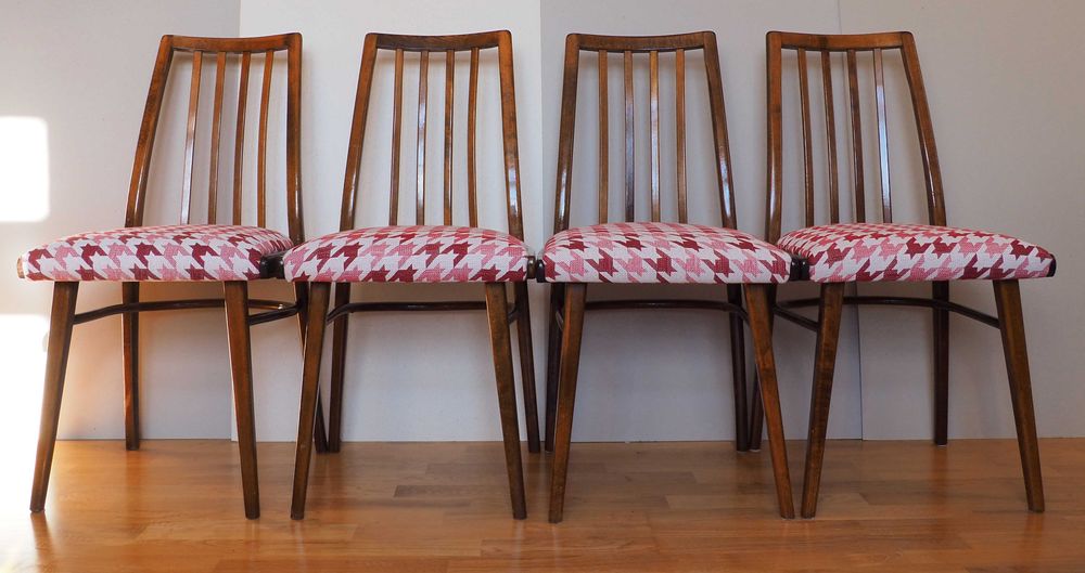 4 Krzesła Antonín Suman TON ORPN Czechosłowacja Łódź Polesie • OLX.pl