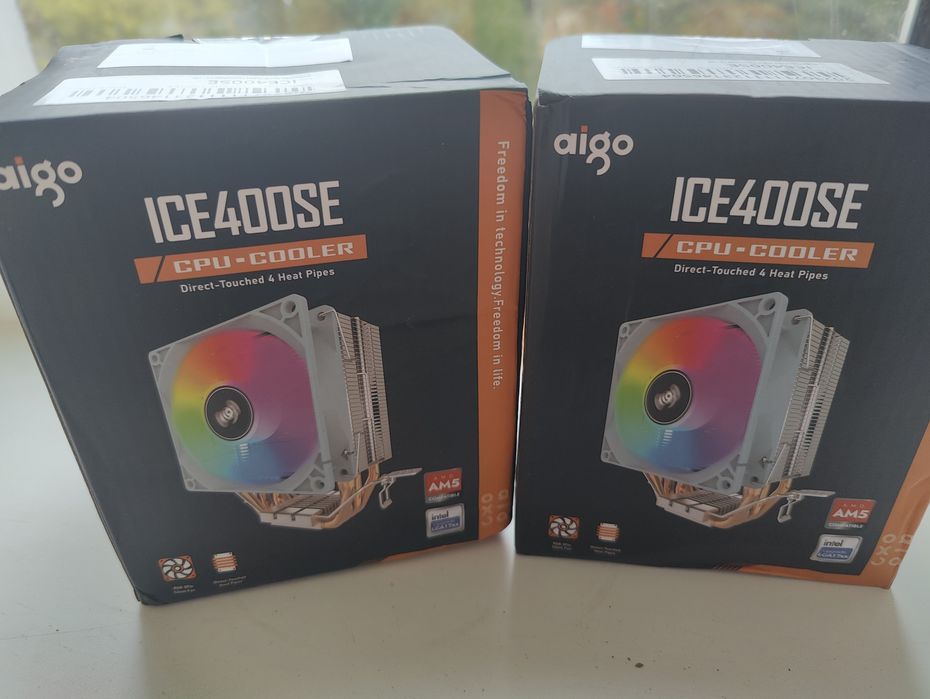 Кулер для процесора Aigo ICE400SE, 4 теплові трубки, підсвічування: 470 ...