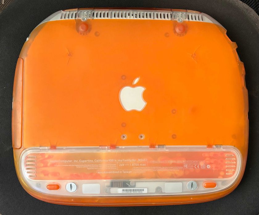 Ноутбук Apple iBook G3 Clamshell Tangerine 300 МГц (1999 year): 25 000 ...
