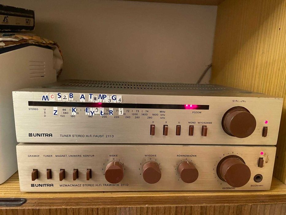 UNITRA: tuner stereo Faust 211D i wzmacniacz stereo Trawiasta 311D Łódź ...