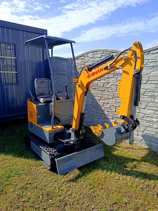 Nowa Minikoparka G-SHAN 1000kg+szybko złączka,trzy łyżki,ramię skrętne ...
