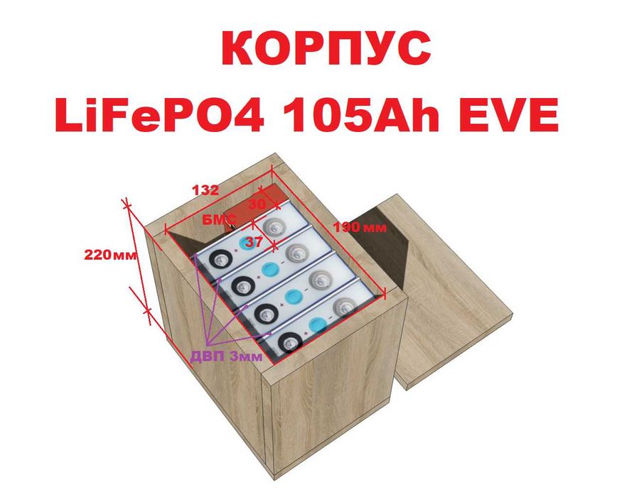 Корпус для LiFePO4 105Ah eve: 500 грн. - Комплектуючі та аксесуари Харків на Olx