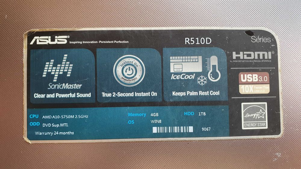 Laptop Asus R510D uszkodzony Nowy Sącz • OLX.pl
