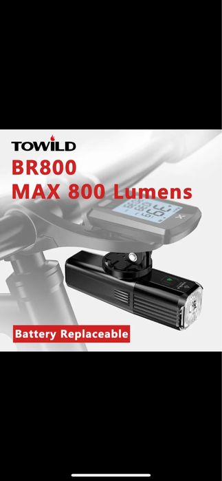 Фонарь передний TOWILD BR800 для велосипеда, 18650 мАч: 590 грн. - Велоаксесуари Суми на Olx
