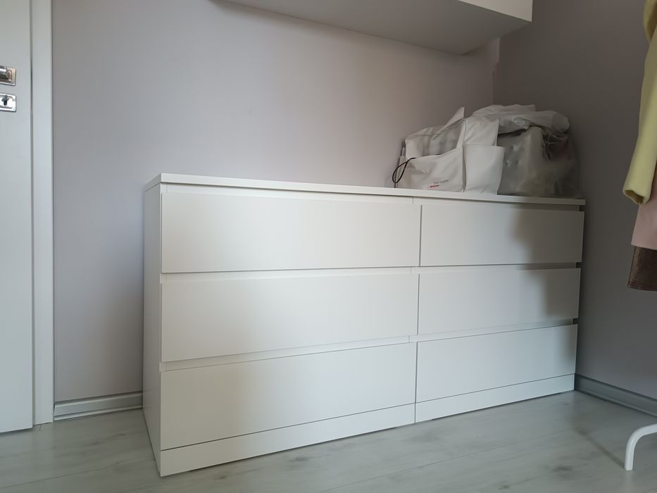 Ikea komoda malm biała 6 szuflad Tychy • OLX.pl