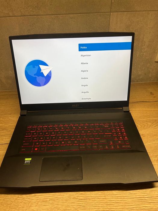 Laptop 17,3 MSI GF76 i7-11800H/16GB/512/Win 11XRTX3050Ti 144Hz Wrocław ...